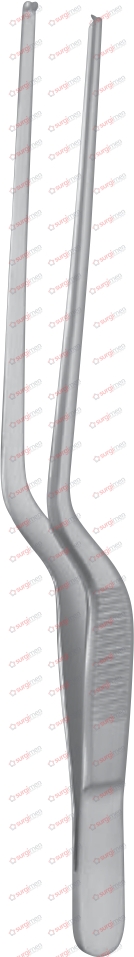 GRUENWALD Ear and Nasal Dressing Forceps, bayonet-shaped 1×2 teeth ...